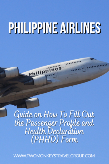 Philippine Airlines Passenger Profile and Health Declaration (PHHD) Form